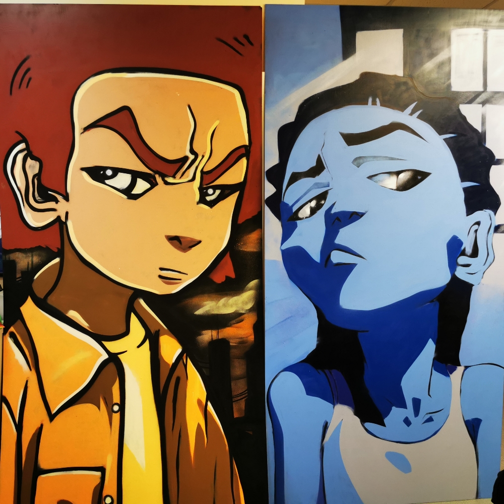 Boondocks graffiti boards by Northern Mural Co. in England