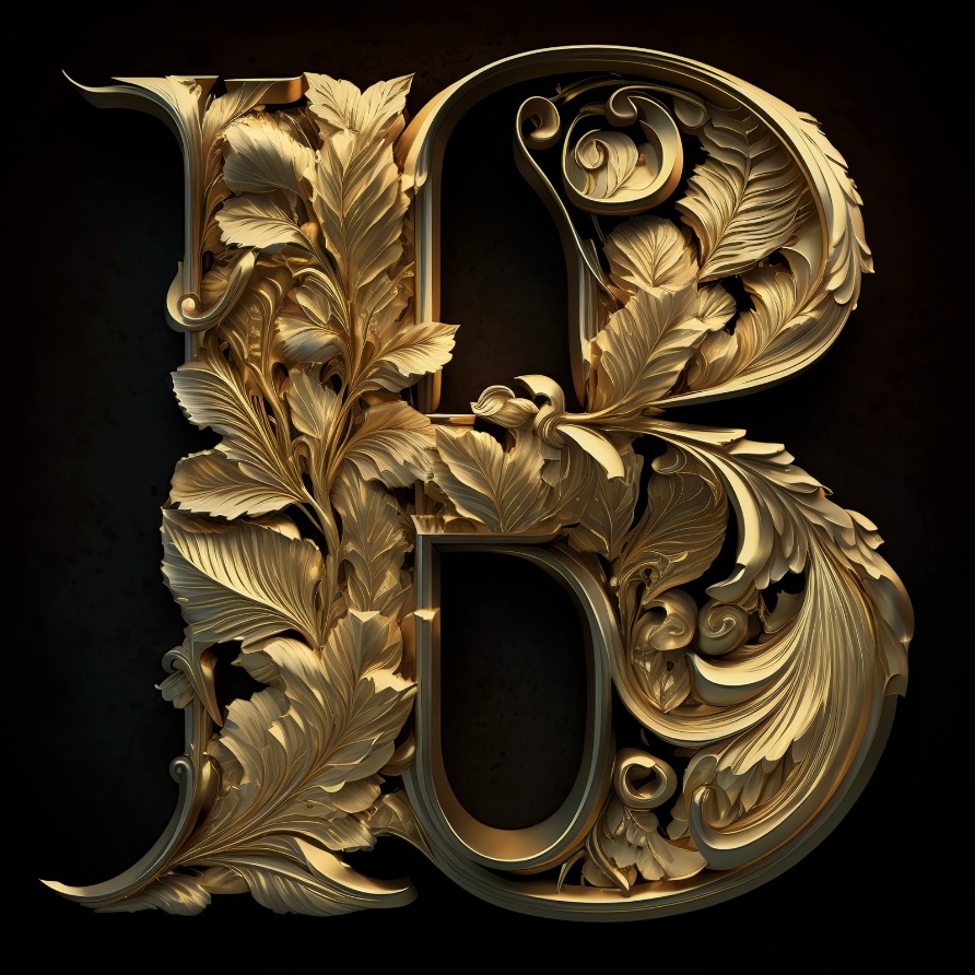 3d Letter Calligraphy B by Eugene Shkolnyi in Kyiv