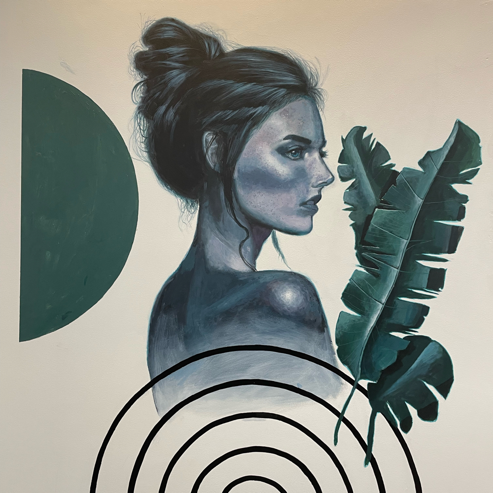 Beauty mural detail by Lazaros in London