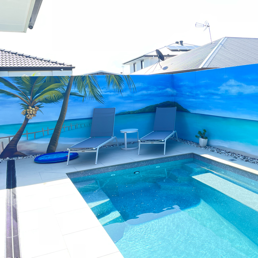 Swimming pool mural Paradise by Arina in Prahran