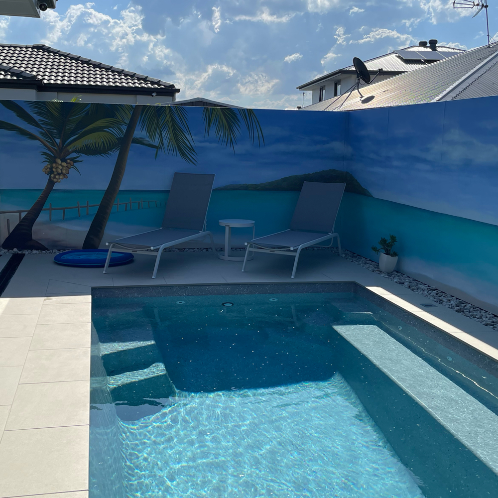 Swimming pool mural Paradise by Arina in Melbourne