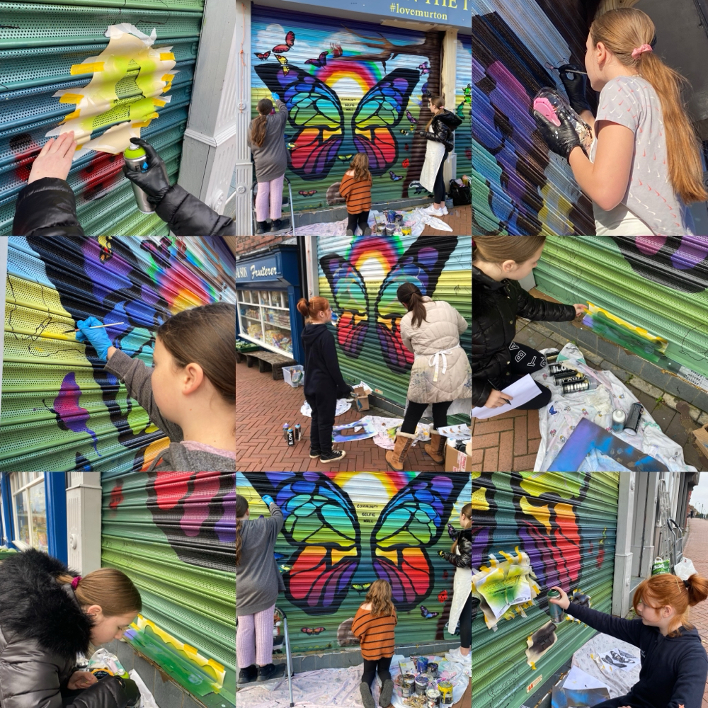 Workshop Community Led Mural, Based on Transformation by Amanda in Murton