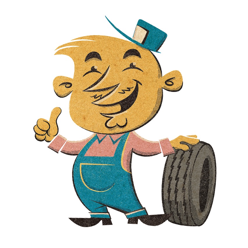 Tyre Mascot by Barry Barrel in London