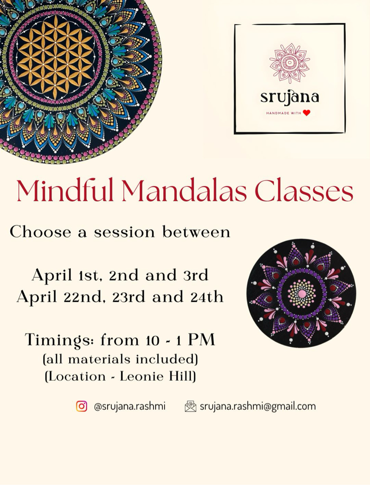 Mandala art beginners class by Srujana in Singapore